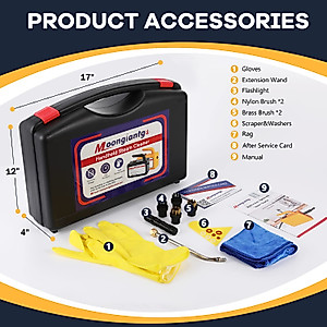 Moongiantgo 1700W High Pressure Steam Cleaner Handheld Portable Instant Steam Cleaning Machinefor Commercial Home USe Kitchen Bathroom Grout Tile Car Detailing (Yellow, 110V)