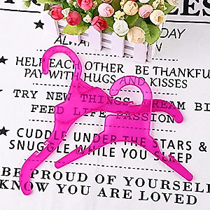 10Pcs Plastic Pet Clothes Hanger,Non-Slip Solid Apparel Hangers Plastic Clothing Rack for Dog Product Accessories(L,White)