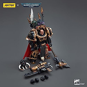 LEBOO JOYTOY Warhammer 40K Black Legion Chaos Lord in Terminator Armour 1/18 Action Figure Joy Toy Models 4.9in Height