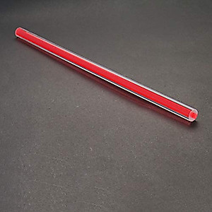 Fielect Red Straight Line Acrylic Round Rod Standard Plexiglas Tolerance Lightweight for DIY 10mm Diameter 250mm Height 1Pcs