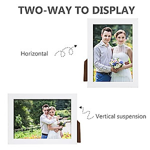 PECULA 2 Pack 5x7 Picture Frame, White Picture Frame for Wall and Tabletop Display, Resistant Plastic Photo Picture Frame with Clear Plexiglass for Vertical or Horizontal Display