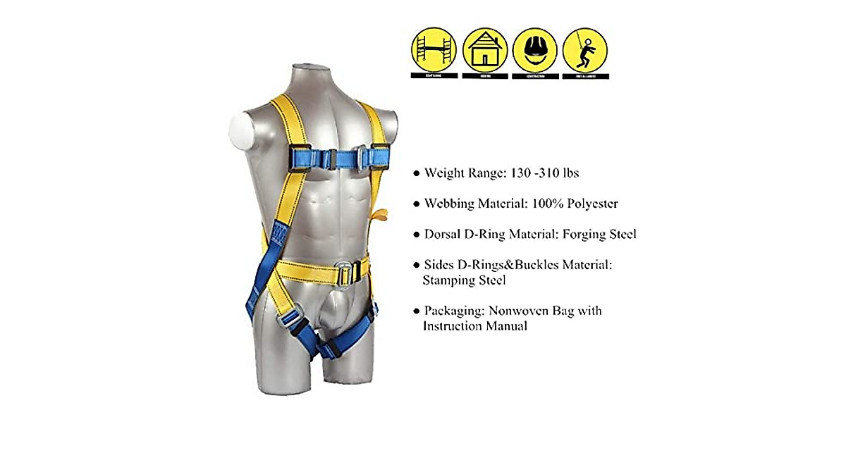 Ymachray OSHA Compliant Safety Harness for Fall Protection