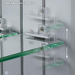 Miseno MNO2016MCBN MMC2016MC 16" x 20" Frameless 1 Door Medicine Cabinet