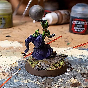 Fine Detail Brushes for Miniatures - 12 Pieces Model Paint Brushes for Acrylic, Watercolor - Airplane Kits, Ceramic, Plastic Model, Warhammer 40k