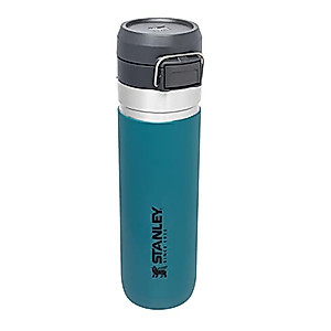 Stanley Quick Flip Stainless Steel Water Bottle .71L / 24OZ Lagoon – Leakproof Insulated Water Bottle - Push Button Locking Lid - BPA-Free Thermos Flask - Cup Holder Compatible - Dishwasher Safe