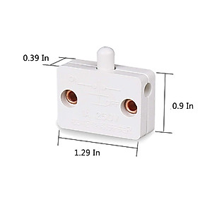 6Sets Wardrobe Closet White Electrical Light Switches Normally Closed Lamp Switch,for Cabinet Lights Closet Doors Closet Lights Wardrobe Cabinet Pantry Closet Pantry Light On Off Switch