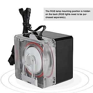 Mute Water Pump,PC Water Cooling Integrated Water Pump Support PWM Intelligent Control Speed,Universal G1/4 Threaded Pipe Connection,D Port + 4 Pin Interface