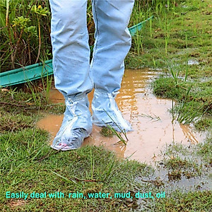 Whose Lemon Rain Boot Waterproof Shoes Cover Women Men Kids Reusable PVC Rubber Sole Overshoes Galoshes XL