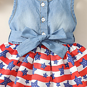 18 Months Girl Clothes Toddler Baby Girl Dress Denim Sunflower Short Sleeve Dress Jean Sundress Skirt Summer Dresses 18-24 Months Girl Clothing