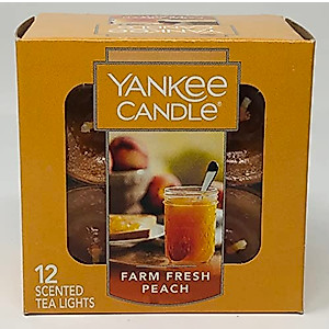Yankee Candle Farm Fresh Peach 12 Scented Tea Lights