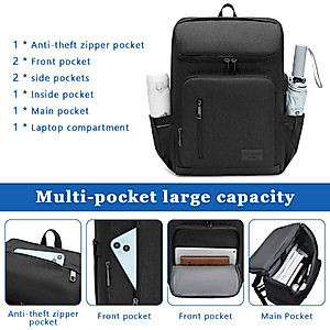 YALUNDISI Laptop Backpacks Travel Backpack , Carry On Backpack,Hiking Backpack Waterproof Outdoor Sports Rucksack Casual Daypack School Bag Fit 15.6 Inch Laptop with USB Charging Black