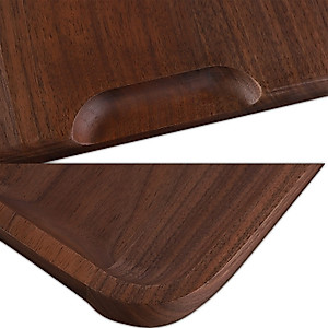 Insunen Walnut Serving Tray Platter Rectangle, Natural Wood Trays for Food BBQ Party Buffet Dessert Appetizer, Small Wooden Trays for Fruits Cookie Bread (11.8X5in)