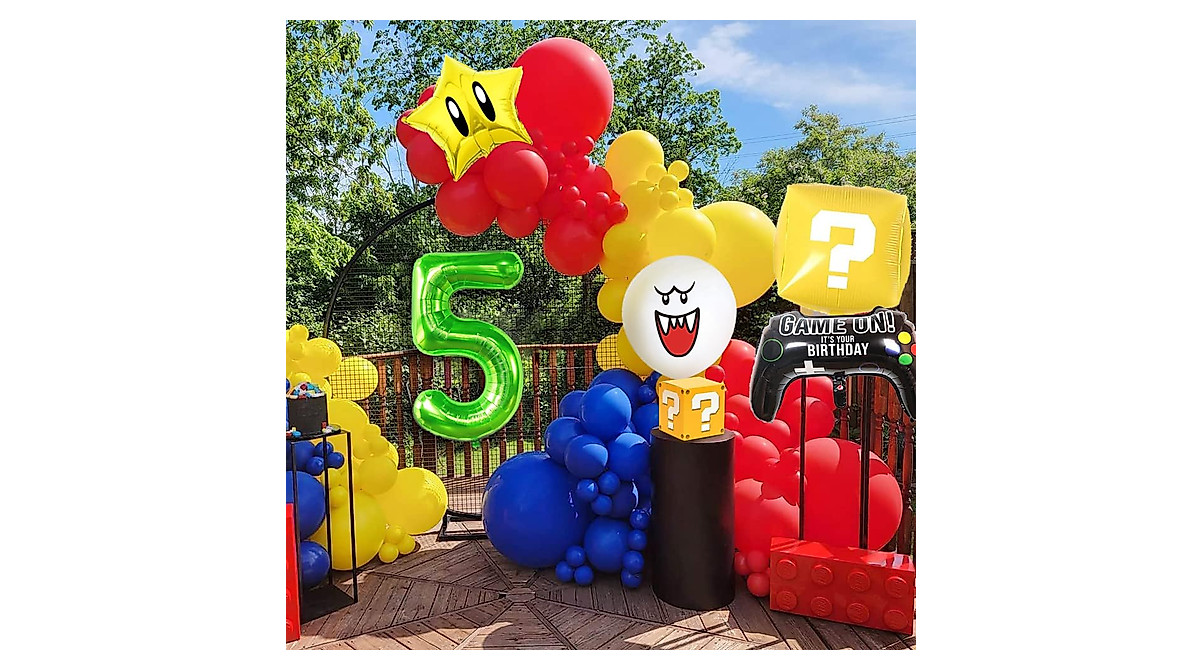 Mario Inspired Balloon Arch Kit - 134PCS Super Bros Party