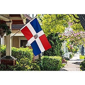 DANF Dominican Flag 3x5 Foot Polyester Bandera De Republica Dominicana National Flags Polyester with Brass Grommets 3 X 5 Ft