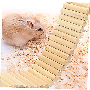 IFANLANDOR Ladder Fence Parrot Climbing Ladder Guinea Pig Hideout Rat Ladder Rat Bendy Bridge Gerbil Hamster Climbing Ladder Small Animals Wood Ladder Hamster Ladder Toy pet Chinchilla Wooden