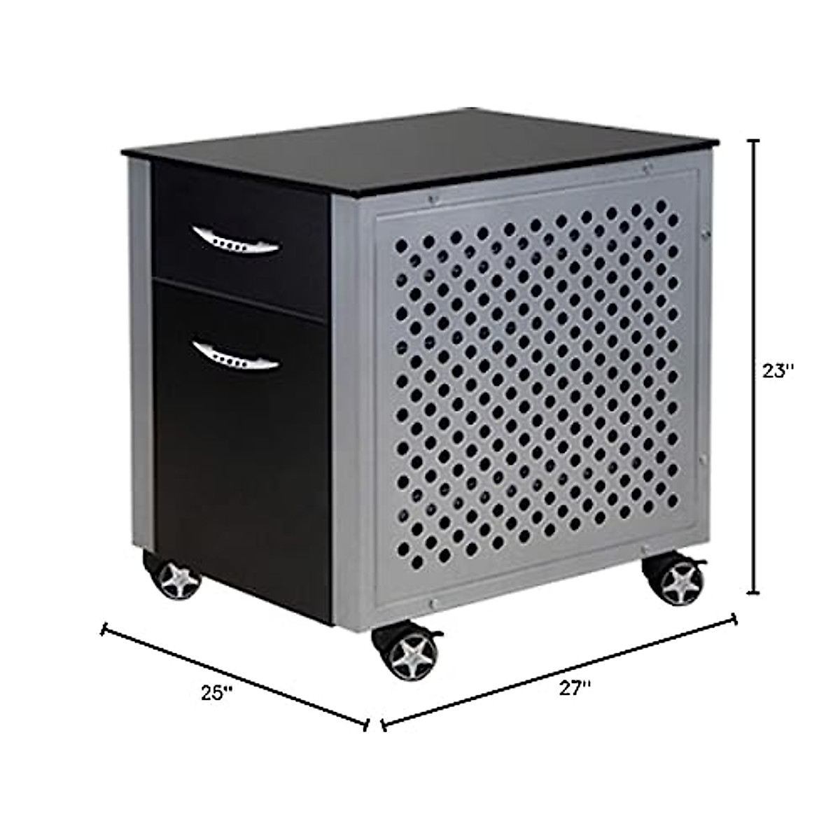 Pitstop Furniture FC230B Black File Cabinet