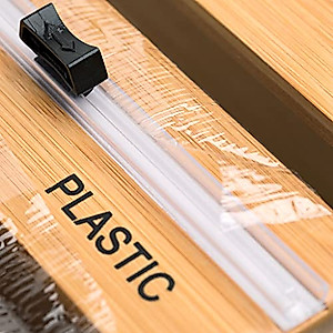 Declutter - Bamboo Ziploc Bag Organizer with Dual Dispensers and Cutters - Kitchen and Home Organization Tool for Gallon, Quart, Sandwich, Snack Bags - Fits in Kitchen Cabinets and Drawers