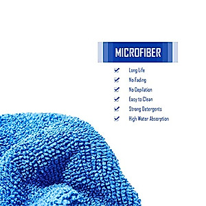 UTSAUTO 6Pcs Car Polisher Pads 9-10 Inches Microfiber Polishing Bonnet Pads Cover Car Buffer Bonnet Car Wax Polisher Kit