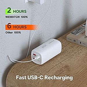 WEWATCH Portable Charger, 65W 20000mAh Laptop Power Bank with LED Indicator, Fast Charging USB C 3 Port PD3.0 Battery Pack for MacBook Dell XPS iPad iPhone 13/12 Pro Mini Samsung Switch
