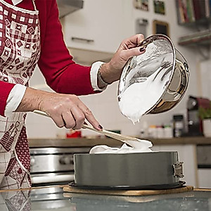 Sihuuu 8.5 Inch Cheesecake Pan, Springform Pan Set, Nonstick Leakproof Springform Pan for Mini Cheesecakes, Pizzas, Quiches(Gray+Black)