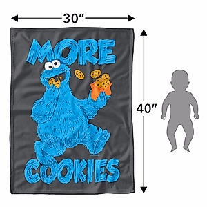 LOGOVISION Sesame Street Lightweight Baby Blanket, 30"X40", More Cookies Unisex for Infants Girls & Boys