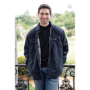 Gioberti Men's 100% Cotton Extremely Soft Corduroy Shirt Jacket with Flannel Lining, Camel, L