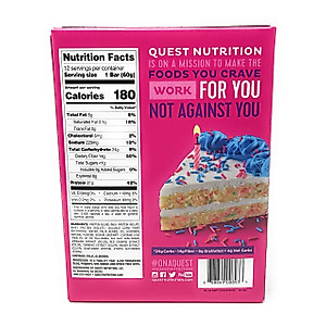 QUEST NUTRITION Birthday Cake Protein Bar 12 Count, 2.12 OZ