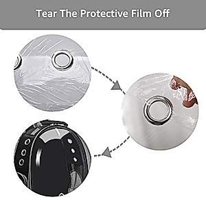 Henkelion Cat Backpack Carrier Bubble Carrying Bag, Small Dog Backpack Carrier for Small Medium Dogs Cats, Space Capsule Pet Carrier Dog Hiking Backpack, Airline Approved Travel Carrier - Black