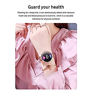Smart Watch for Women,Fitness Tracker with Blood Pressure Heart Rate Waterproof Bluetooth Pedometer Sleep,Sport Activity Tracker Compatible for iOS Android Phones,(Silver Gray)