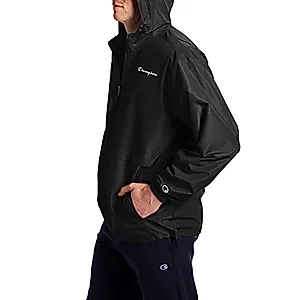 Champion mens Stadium Full Zip Jacket, Left Chest Script Jacket, Black-549369, Medium US