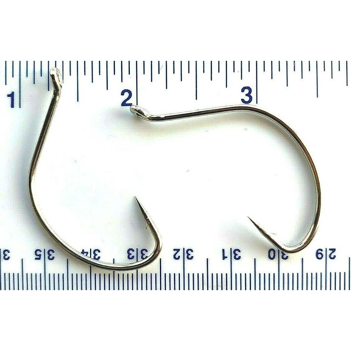 100 Gerry's Tackle 2X Strong Nickel Wide Gap Hollow Point Kahle Hooks Size 4/0