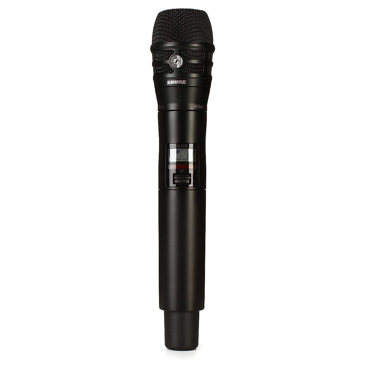 Shure QLXD2/K8B Handheld Transmitter with KSM8 Black Vocal Mic Capsule - for use with QLX-D Digital Wireless Microphone Systems, Receiver Sold Separately | G50 Band (QLXD2/K8B=-G50)