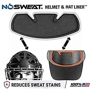 Golf Hat Sweat Liner – Prevents Stains & Odor by NoSweat- Patented Technology Made in The USA (25) Blk