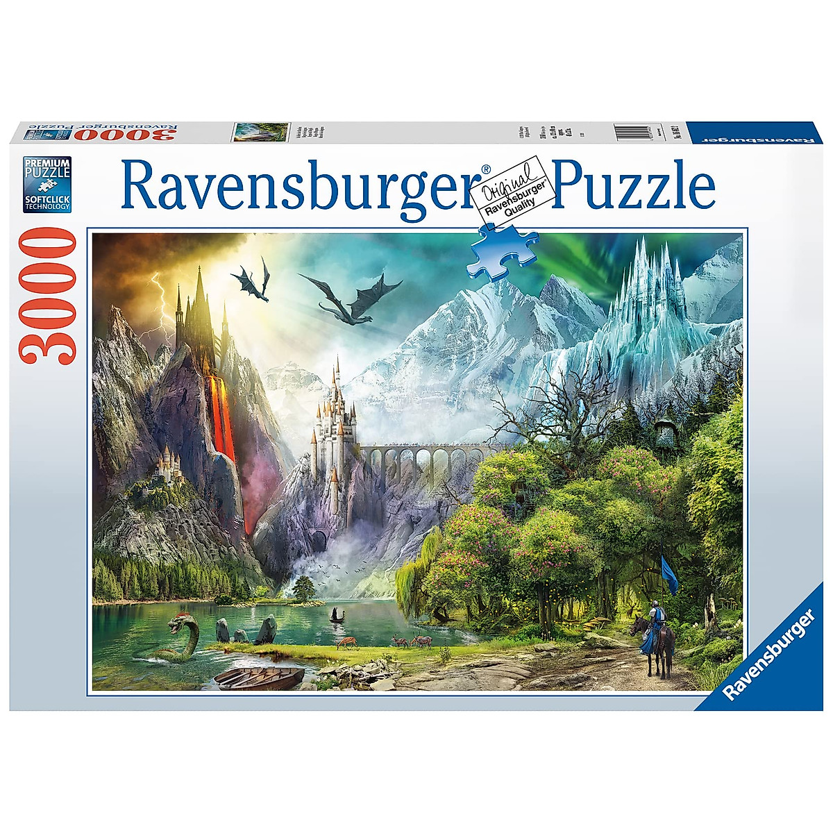Ravensburger Reign of Dragons 3000-Piece Jigsaw Puzzle | Intricate Dragon-Themed Design | Premium Craftsmanship | Family-Friendly Fun | Ideal for Advanced Puzzlers