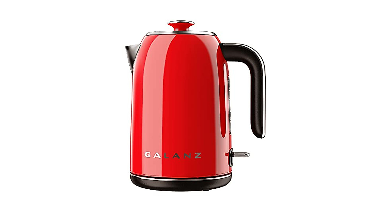 Galanz Retro Red Electric Kettle - Boil Water Fast & Safely