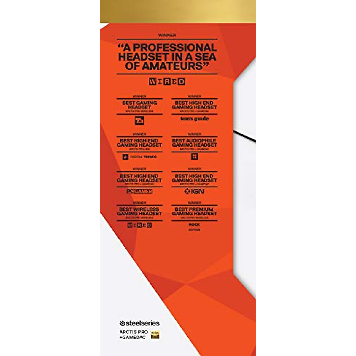 SteelSeries Arctis Pro + GameDAC Wired Gaming Headset - Certified Hi-Res Audio - Dedicated DAC and Amp - for PS5/PS4 and PC - White