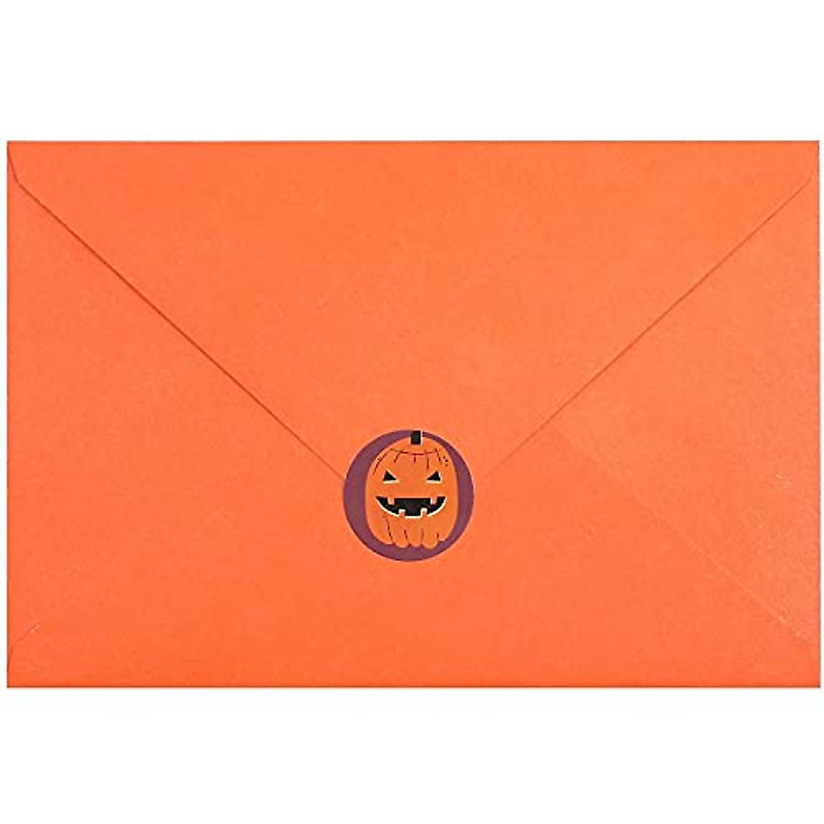 Halloween Greeting Cards with Orange Envelopes, Stickers (4 x 6 In, 36 Pack)