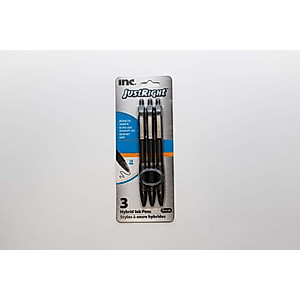 INC JUSTRIGHT 1.0 mm HYBRID INK RECTRACTABLE PENS,ADVANCED HIBRID INK SYSTEM.