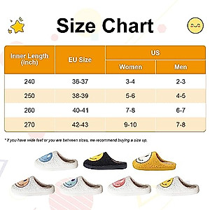 Smiley Face Slippers for Women, Cozy Smiley Slippers Fluffy Retro Preppy Slippers Comfy Happy Face Slippers Soft Slippers for Women