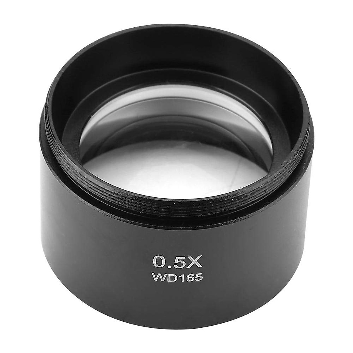 0.5X Auxiliary Objective Lens,Stereo Microscope Objective Lens,Microscope Objective Lens for Industry Video Microscope,48mm Mounting 0.5X Objective Lens,Double The Magnification