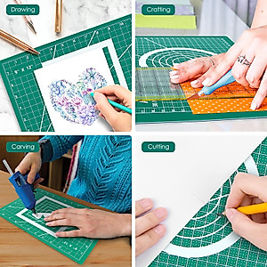 TOOCUST Cutting Mat 9X12inch,Double Sided 5 Layers Self Healing Cutting Mat,Cutting Mats for Sewing Cutting Mat,Small Cutting Mat,Sewing Mat Cutting,Cut Mat,Double Sided Cutting Board