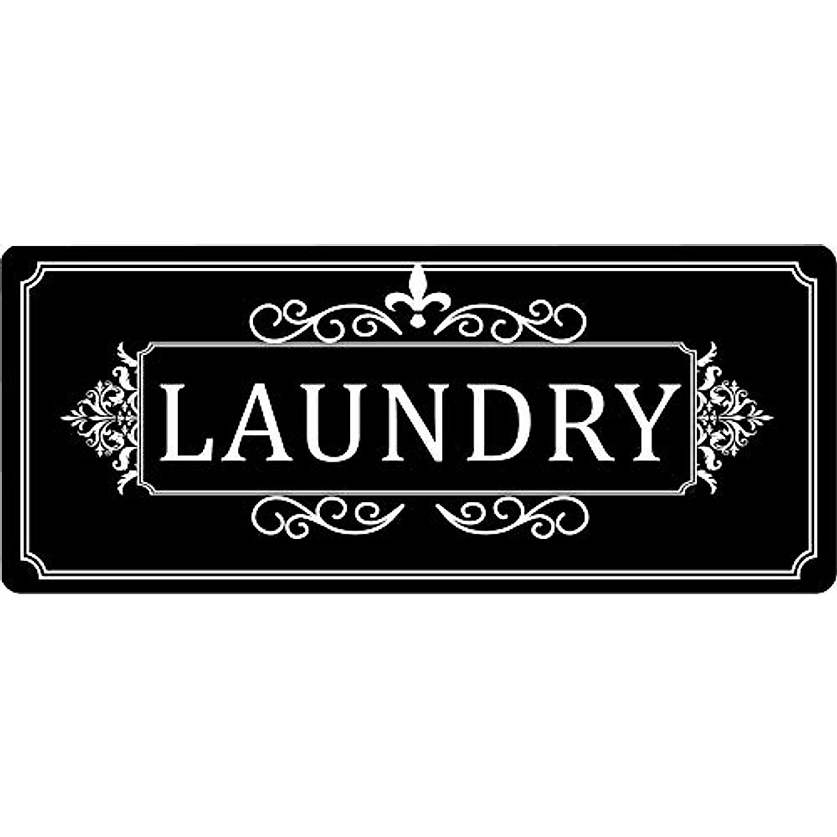 ABREEZE Black Rug Laundry Room Runner Rug Laundry Rug Laundry Floor Mat Durable Washhouse Mat Black Rug Non-Slip Doormat Farmhouse Rug 20x59