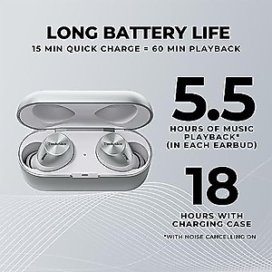 Technics HiFi True Wireless Multipoint Bluetooth Earbuds II, Active Noise Cancelling, 3 Device MultiPoint Connectivity, Impressive Call Quality, LDAC Compatible, EAH-AZ40M2-S (Silver)