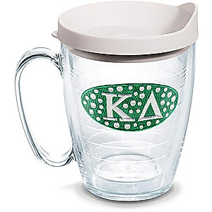 Tervis Sorority - Kappa Delta Tumbler with Emblem and White Lid 16oz Mug, Clear