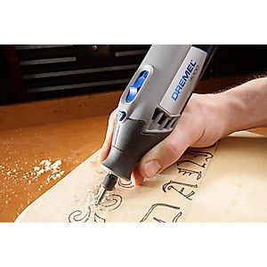 Dremel 733-01 Rotary Tool Accessories Kit, 20 Piece Wood Carving Set - Includes Sanding Bands, Carving Bits, and a Mandrel - Ideal for Sanding and Carving Applications, Blue