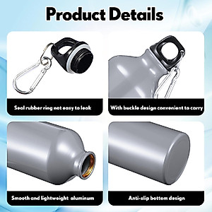 Tanlade 14 Pack Aluminum Water Bottles Bulk 20 oz Lightweight Reusable Blank Water Bottles Gym Sports Bike Leak Proof Bottles with Twist Cap Buckle for Travel Camping Running Cycling Outdoor, 14 Color