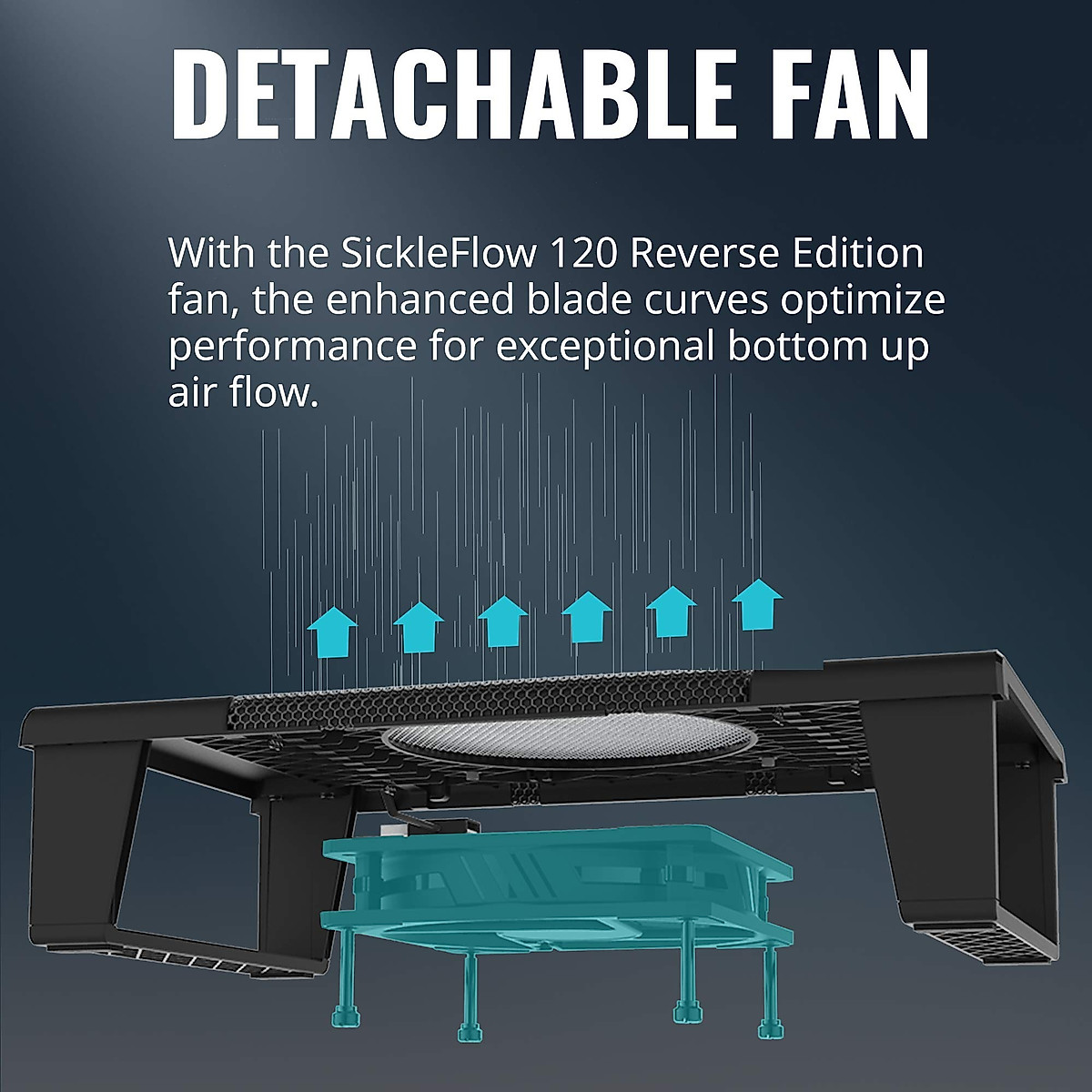 Cooler Master NotePal Connect Stand Network Devices Cooling Solution, Metal Mesh, SickleFlow 120 Reverse Edition Fan, and USB Connectivity