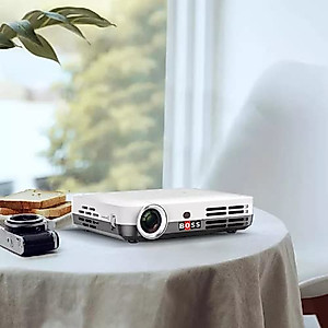 BOSS S7 Projector | 7000 Lumens | 2160P Ultra HD 4K, Android, Bluetooth, 3D Mobile Mirroring, Compatible with Mobile Phone, USB, HDMI