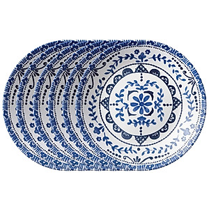 Corelle Vitrelle 6-Piece Appetizer Plates Set, Triple Layer Glass and Chip Resistant, 6-3/4-Inch Lightweight Round Plates, Portofino