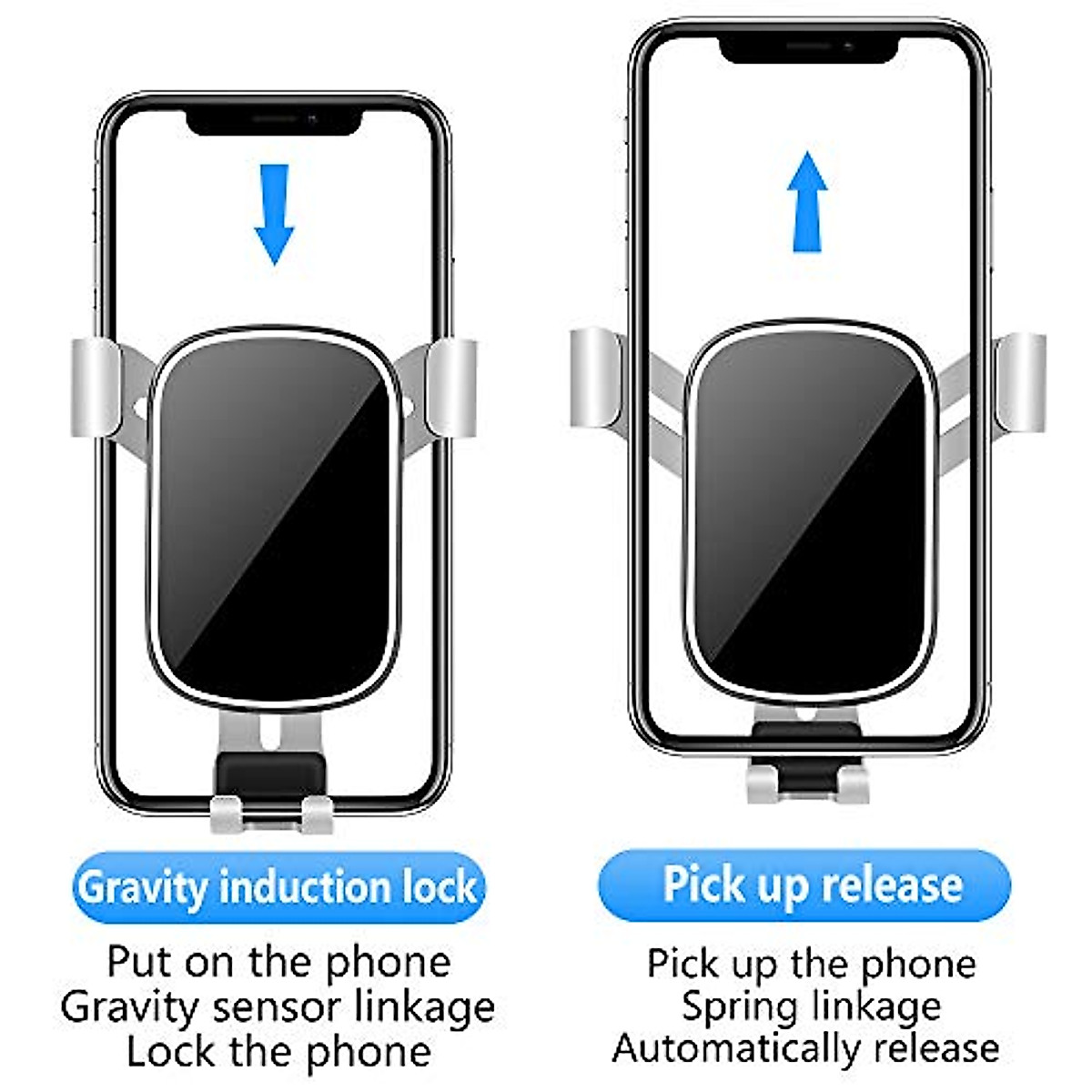 musttrue LUNQIN Car Phone Holder for 2019-2024 Volvo S60 [Big Phones with Case Friendly] Auto Accessories Navigation Bracket Interior Decoration Mobile Cell Mirror Phone Mount